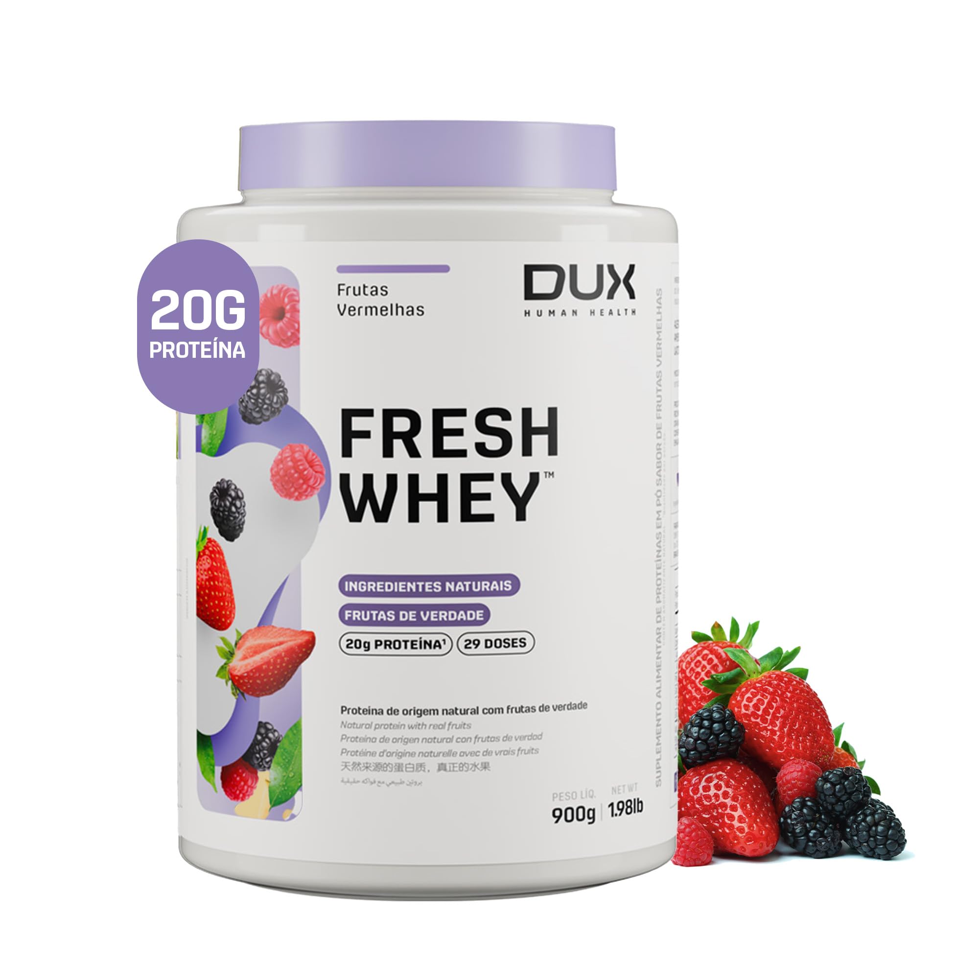 Dux Nutrition Fresh Whey Frutas Vermelhas - Pote 900 G | Amazon.com.br