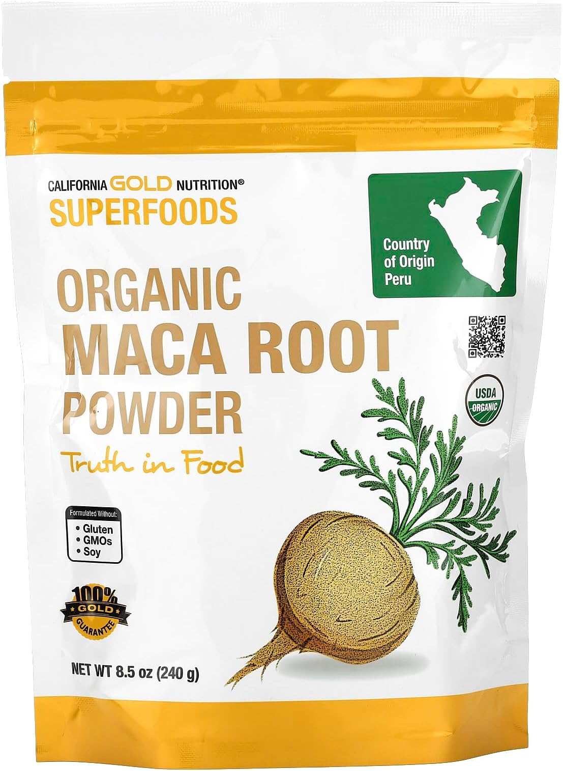 Amazon.com: Organic Peruvian Maca Root Powder, USDA Organic, Certified ...