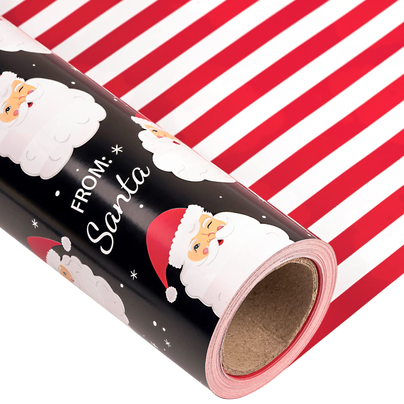 Snapklik.com : Christmas Red Wrapping Paper Jumbo Roll, Santa Claus ...