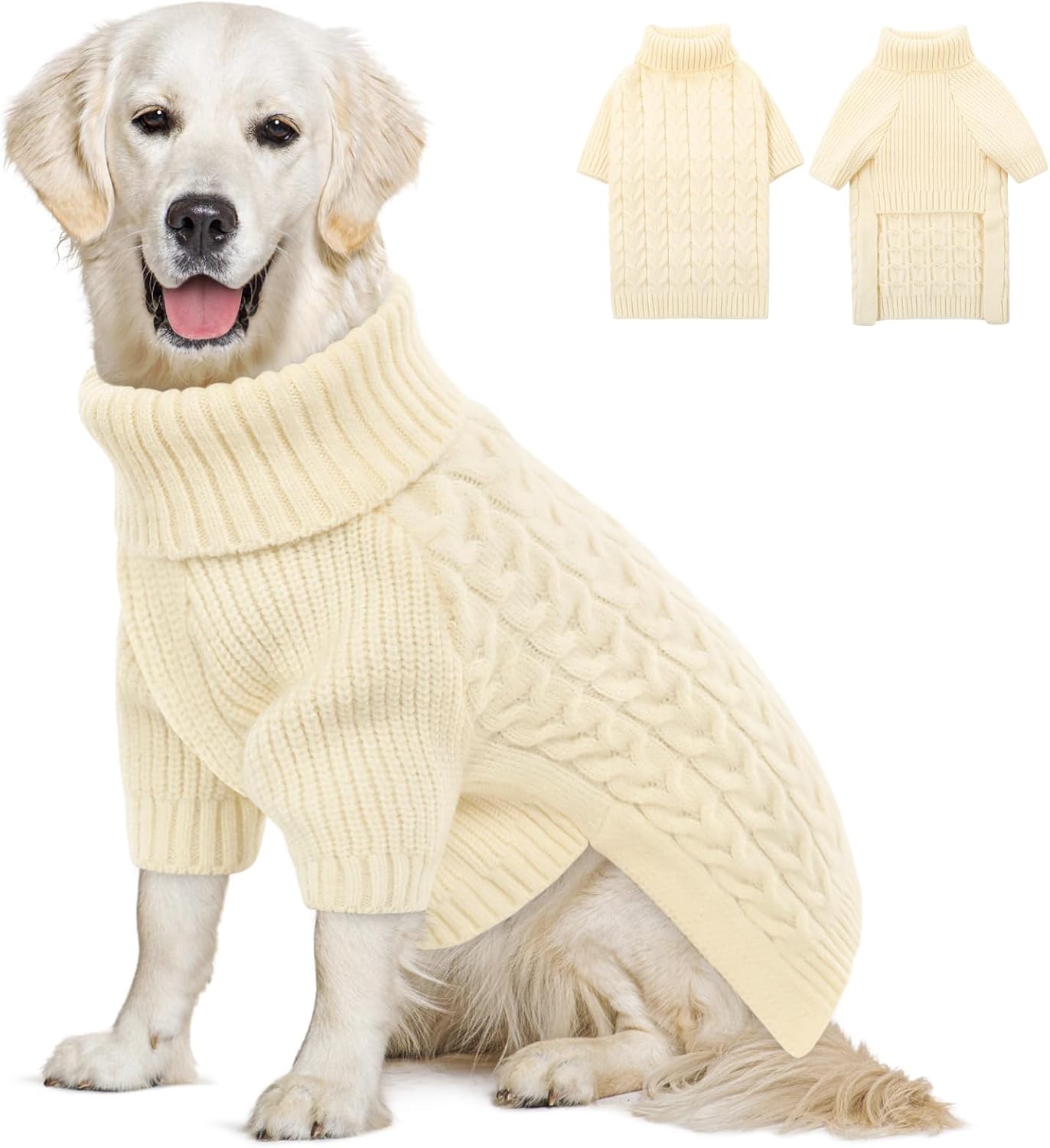 Amazon.com : Queenmore Medium Dog Sweater, Dog Christmas Sweater, Warm ...