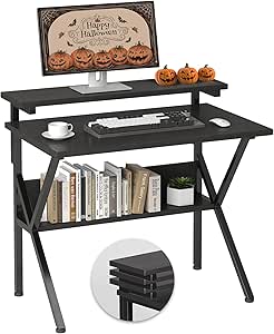 Amazon.com: COTUBLR Small Desk, 27.5 Inch Small Computer Desk for Small ...