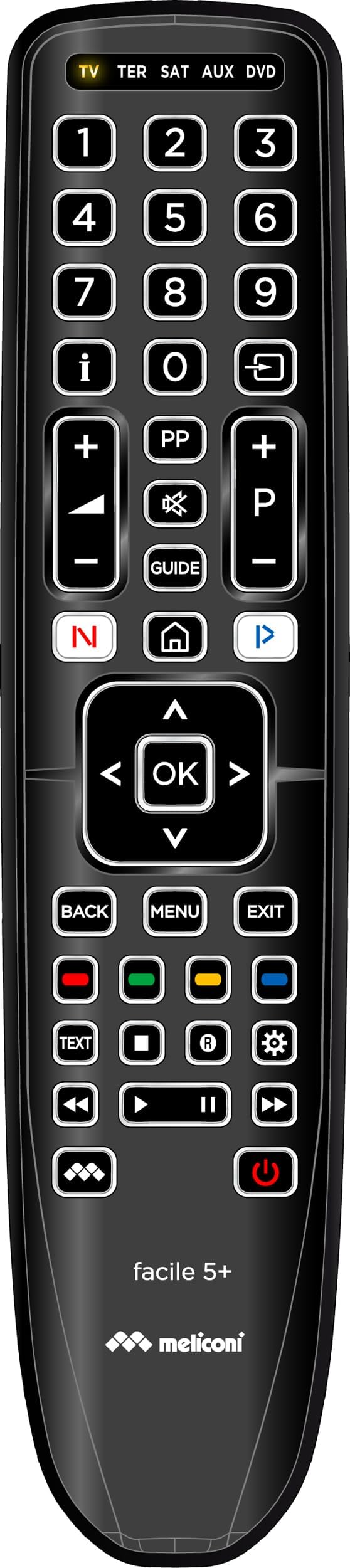 Telecomando tv Meliconi Facile 5+ : Amazon.it: Elettronica