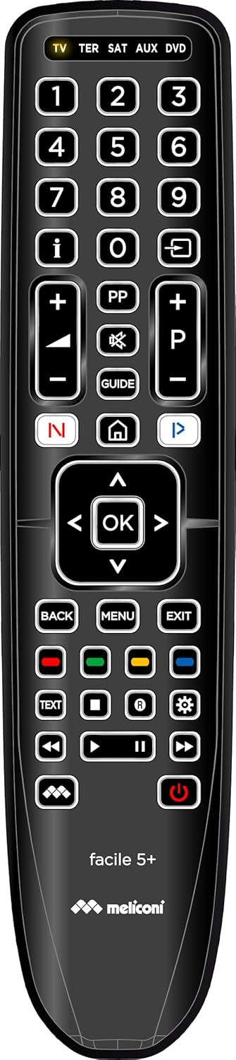 Telecomando tv Meliconi Facile 5+ : Amazon.it: Elettronica
