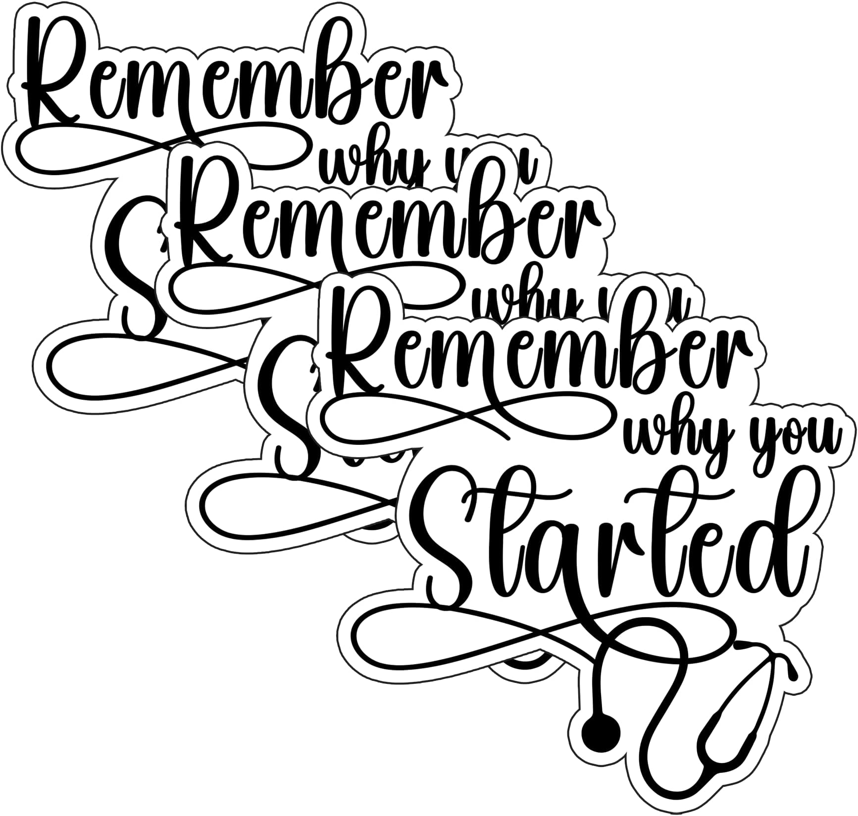 Amazon.com: Remember Why You Started Stickers - 2 Pack of 3" Stickers ...