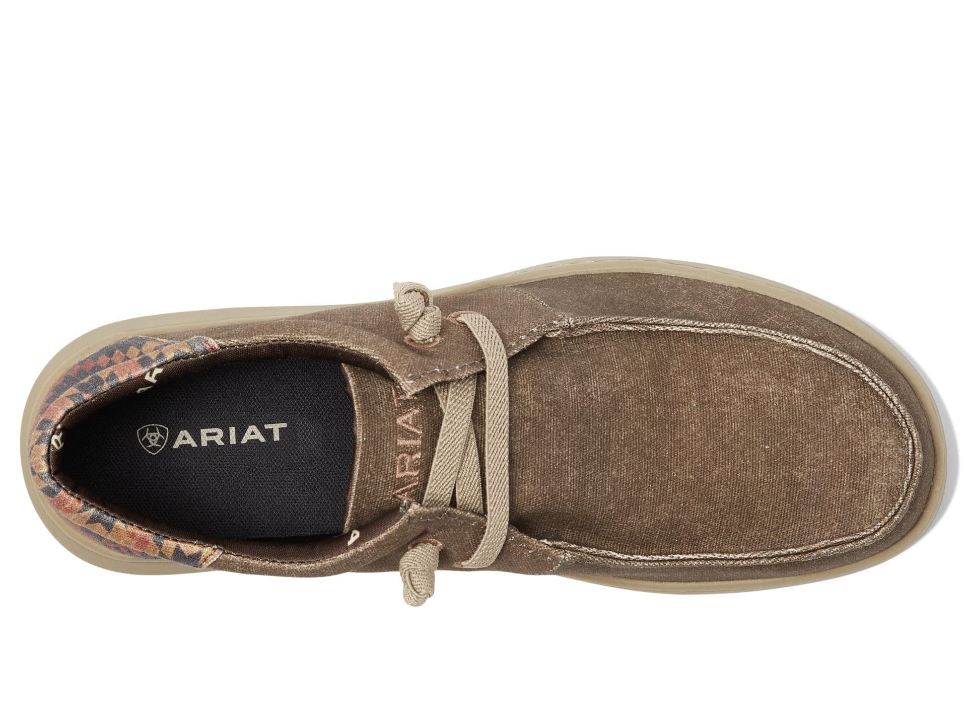 Snapklik.com : Ariat Mens Hilo Stretch Lace Dark Tan/Rust Aztec Print 14