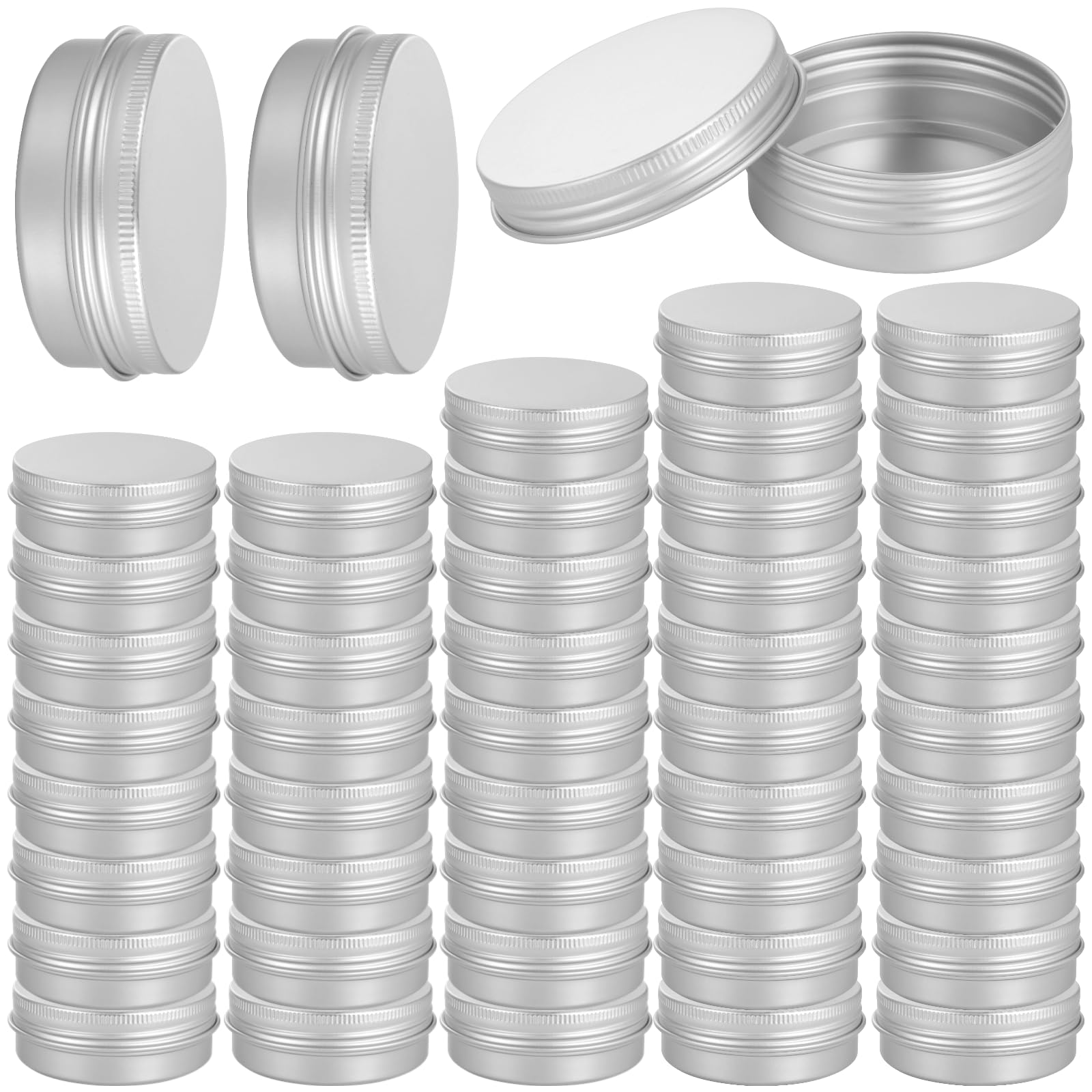 Snapklik.com : Lnrueg 48 Pcs Aluminum Round Cans