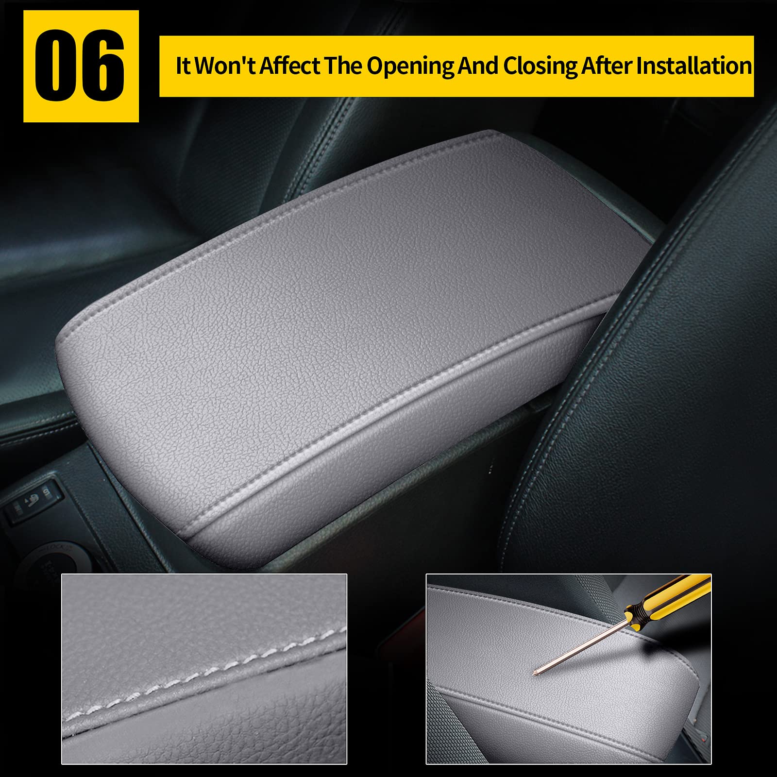 Snapklik.com : Armrest Covers For 2010-2024 4runner Gray