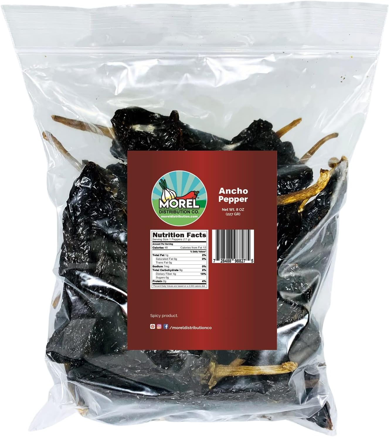 Amazon.com : Dried Ancho Chile Peppers, Chili Ancho 4 oz, 8 oz and 1 lb ...