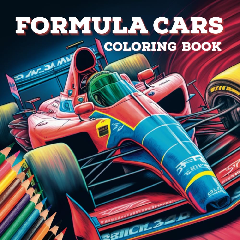 Amazon.com: Formula Racing Cars Coloring Book: 50 Full Page ...