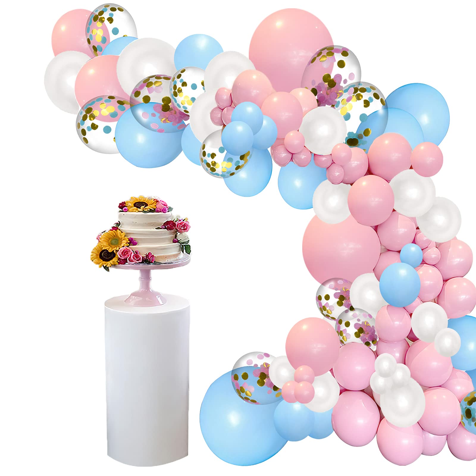 Buy Gender Reveal Balloon Garland Kit,100pcs Gender Reveal Pink Blue ...
