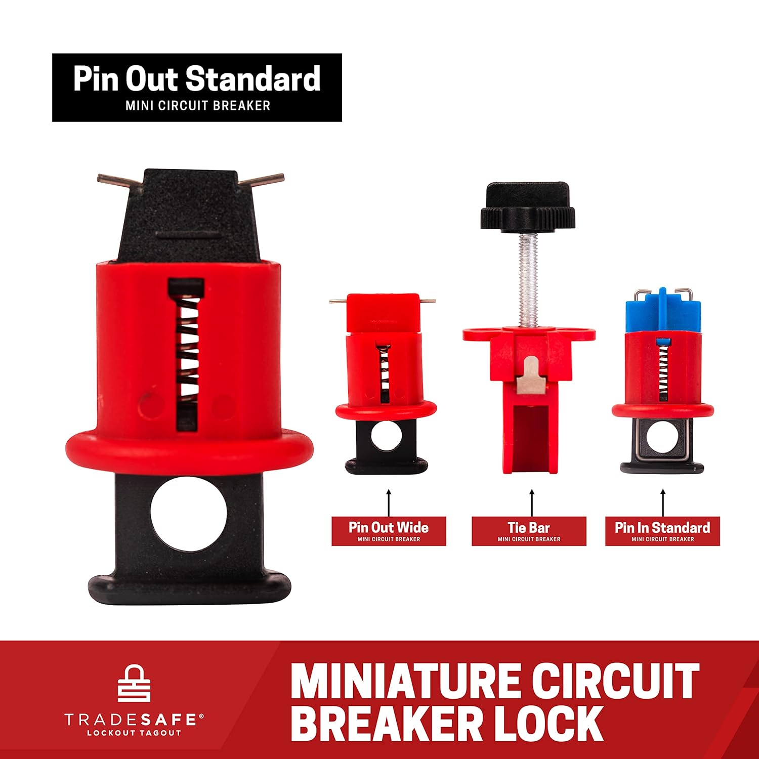 Buy TRADESAFE Circuit Breaker Lockout Device - 3 Pack Pin Out Standard ...