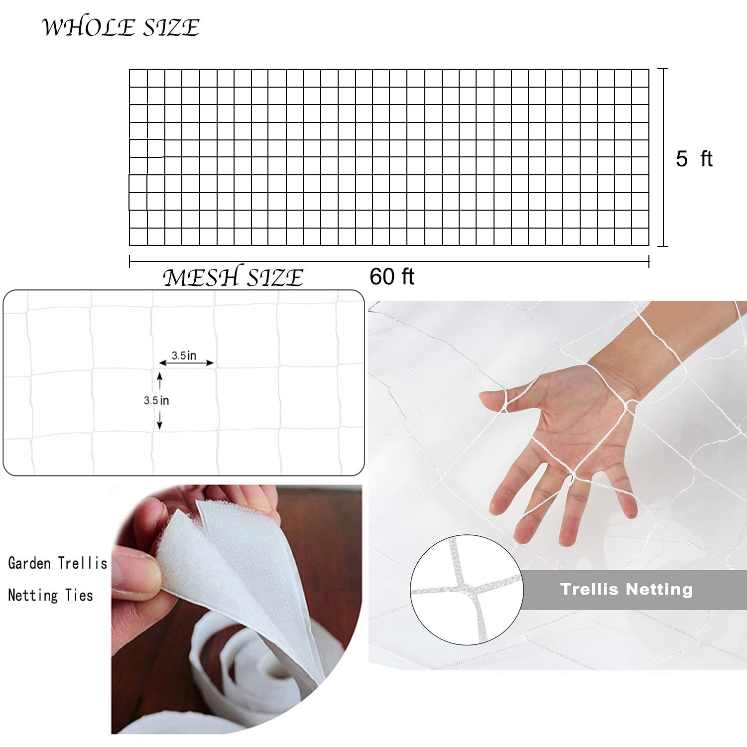 Snapklik.com : All-Weather Trellis Netting Mesh Plant Garden Vine ...