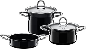 Silit Pot Set 3-Piece minimax Black Stackable Pouring Rim Made in ...
