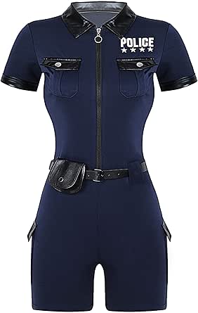 Miaeowve Women Police Costume Policewoman Cop Outfits Police Officer ...