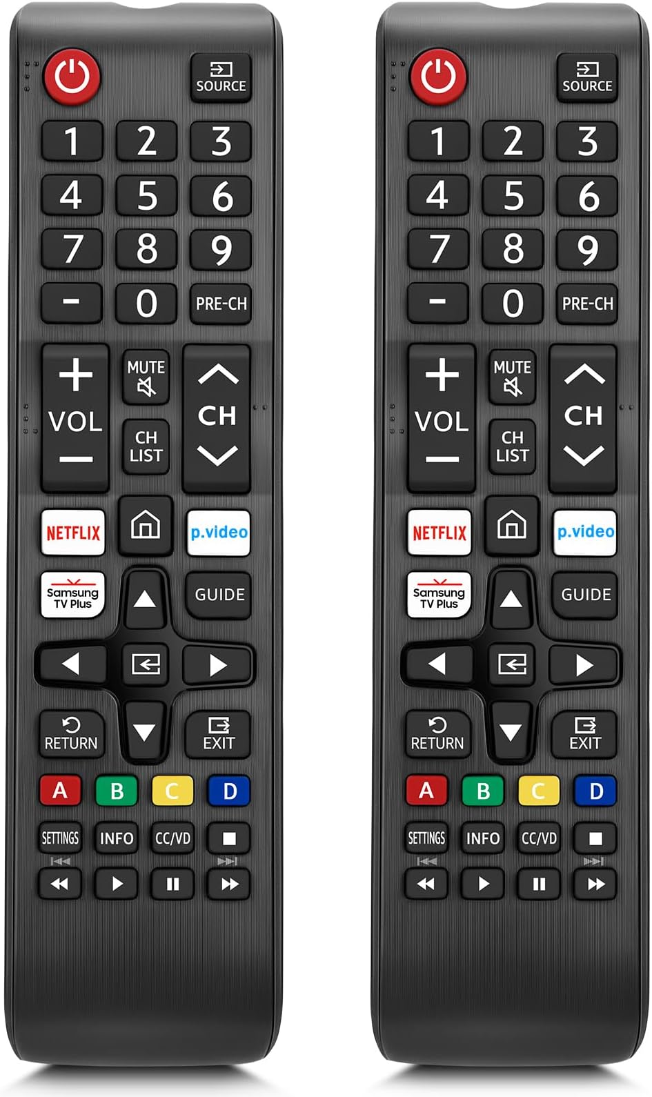 Amazon.com: (Pack of 2) for Samsung Smart TV Remote Control Universal ...
