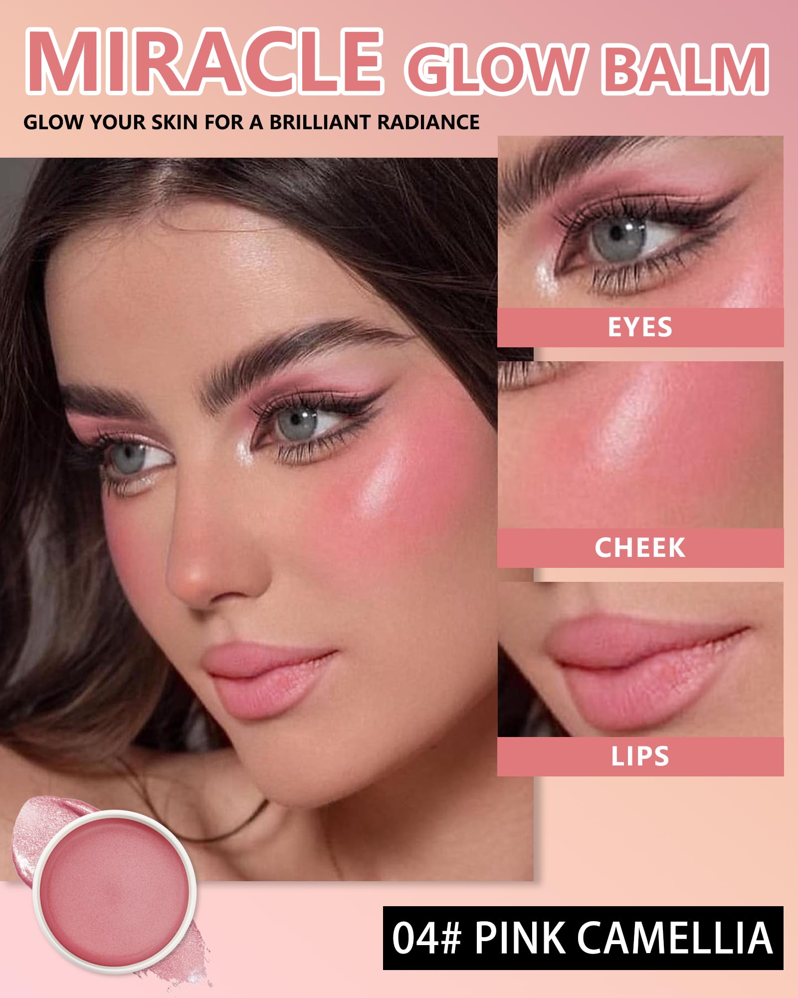 Snapklik.com : Miracle Glow Balm - Hydrating Tinted Cream Blush, Multi ...