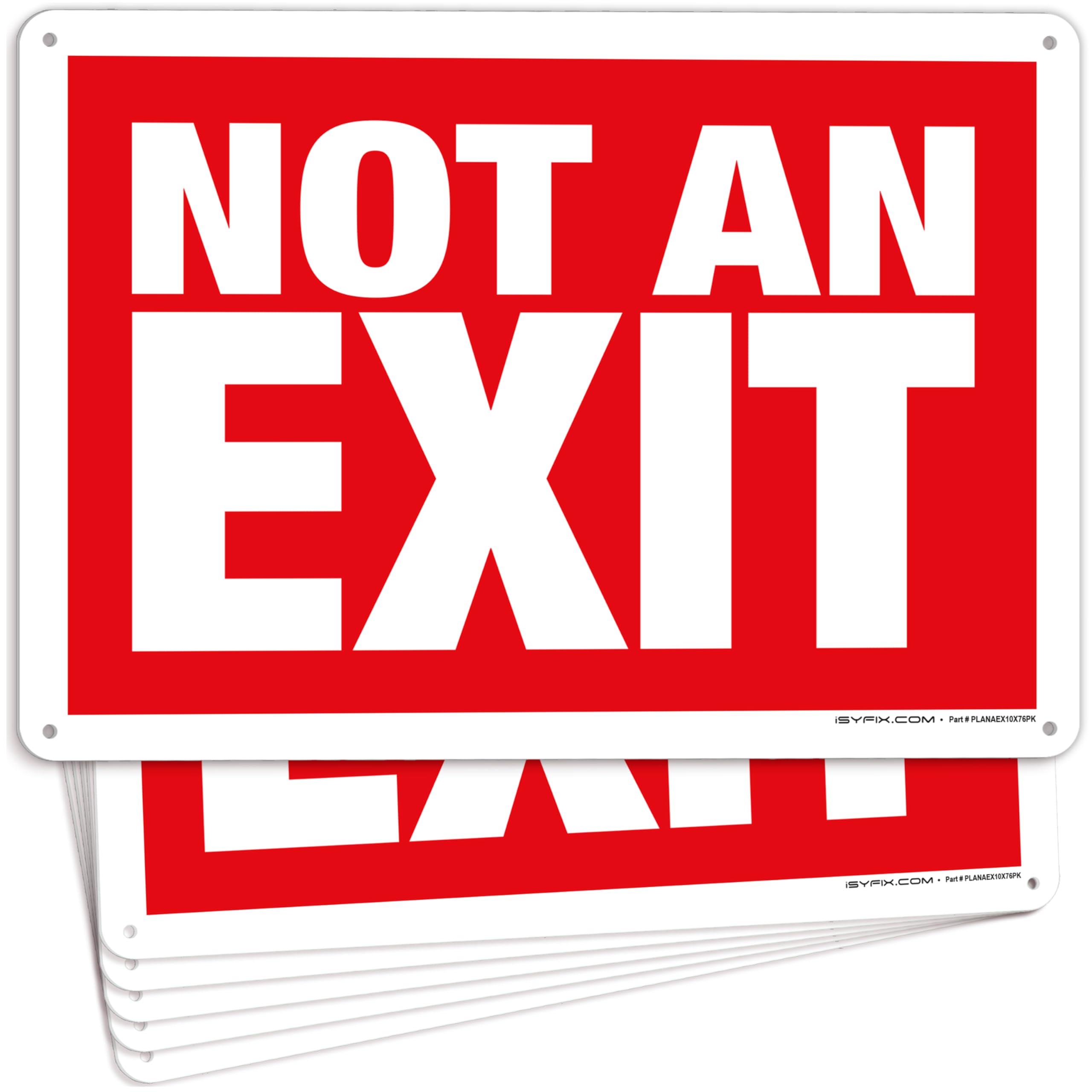 Amazon.com: iSYFIX Not An Exit Signs - 6 Pack 10x7 Inch – 40 mil Thick ...