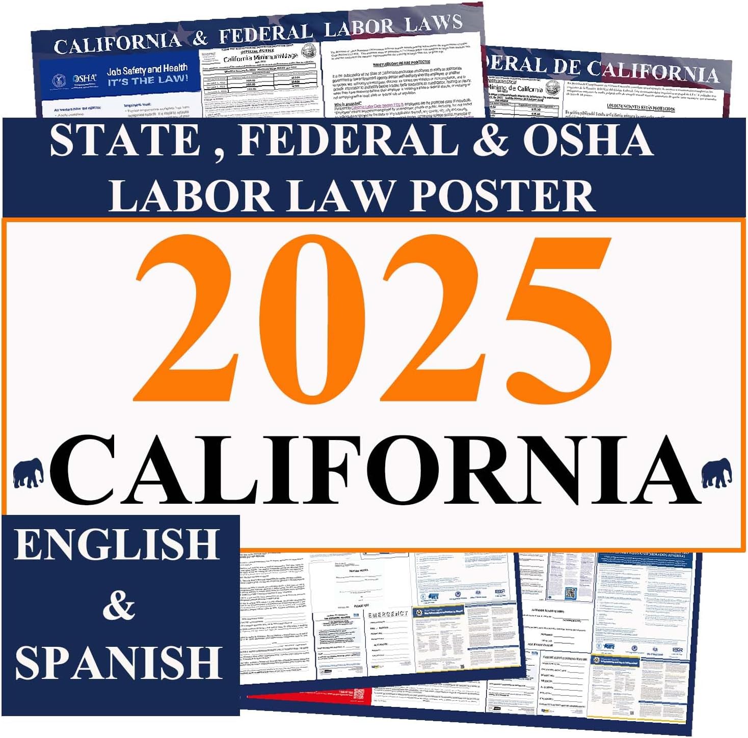 Amazon.com : Labor Law Posters - California Labor Law Poster State ...