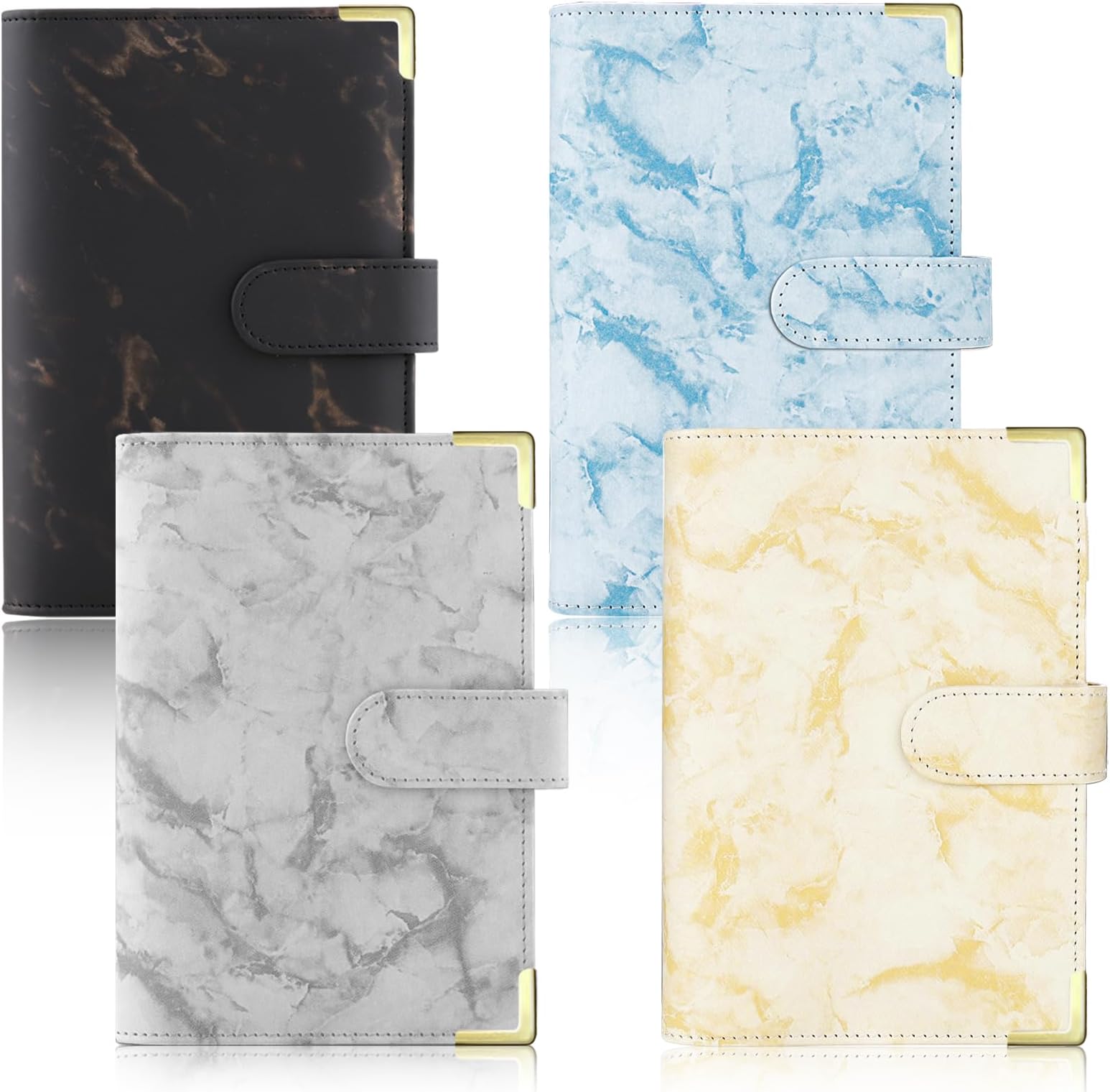 Amazon.com : Onlyesh 4 Pieces A6 Binder, PU Leather Notebook Binder ...