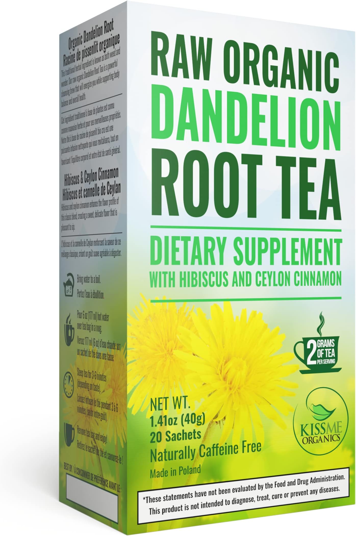 Amazon.com : Dandelion Root Tea Detox Tea - (Dandelion Root, (Pack of 1 ...