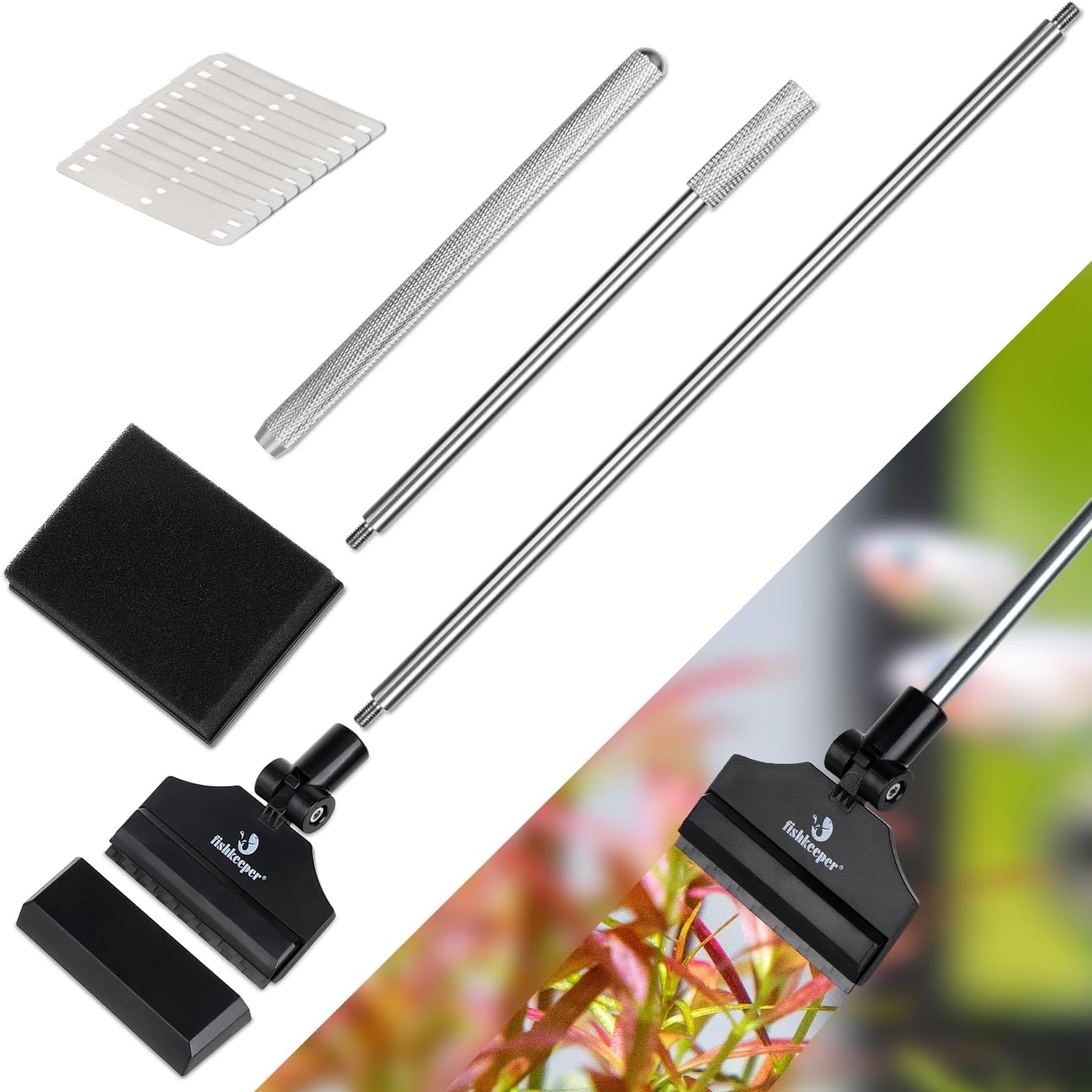 Amazon.com : fishkeeper Algae Scraper for Glass Aquariums, 26 ...