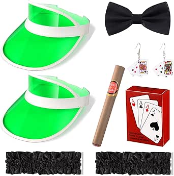 Amazon.com: Matiniy 6 Pcs Casino Dealer Costume Set Include 2PCS Sun ...