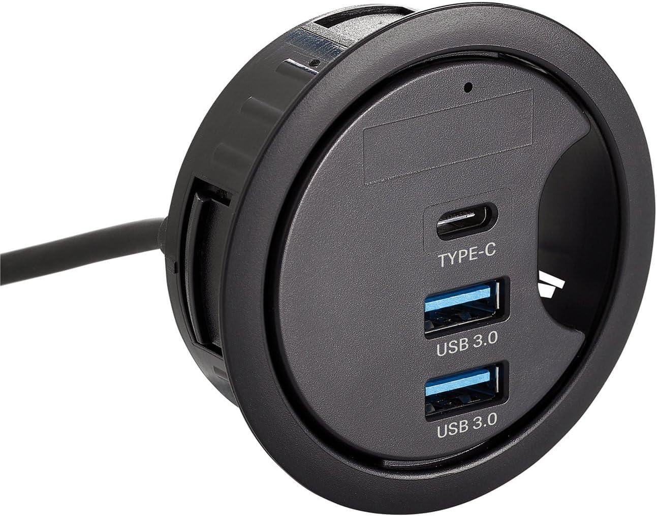 CSL - USB Desk Hub in-Desk Hub - Desk Cable Bushing with Multi Card ...