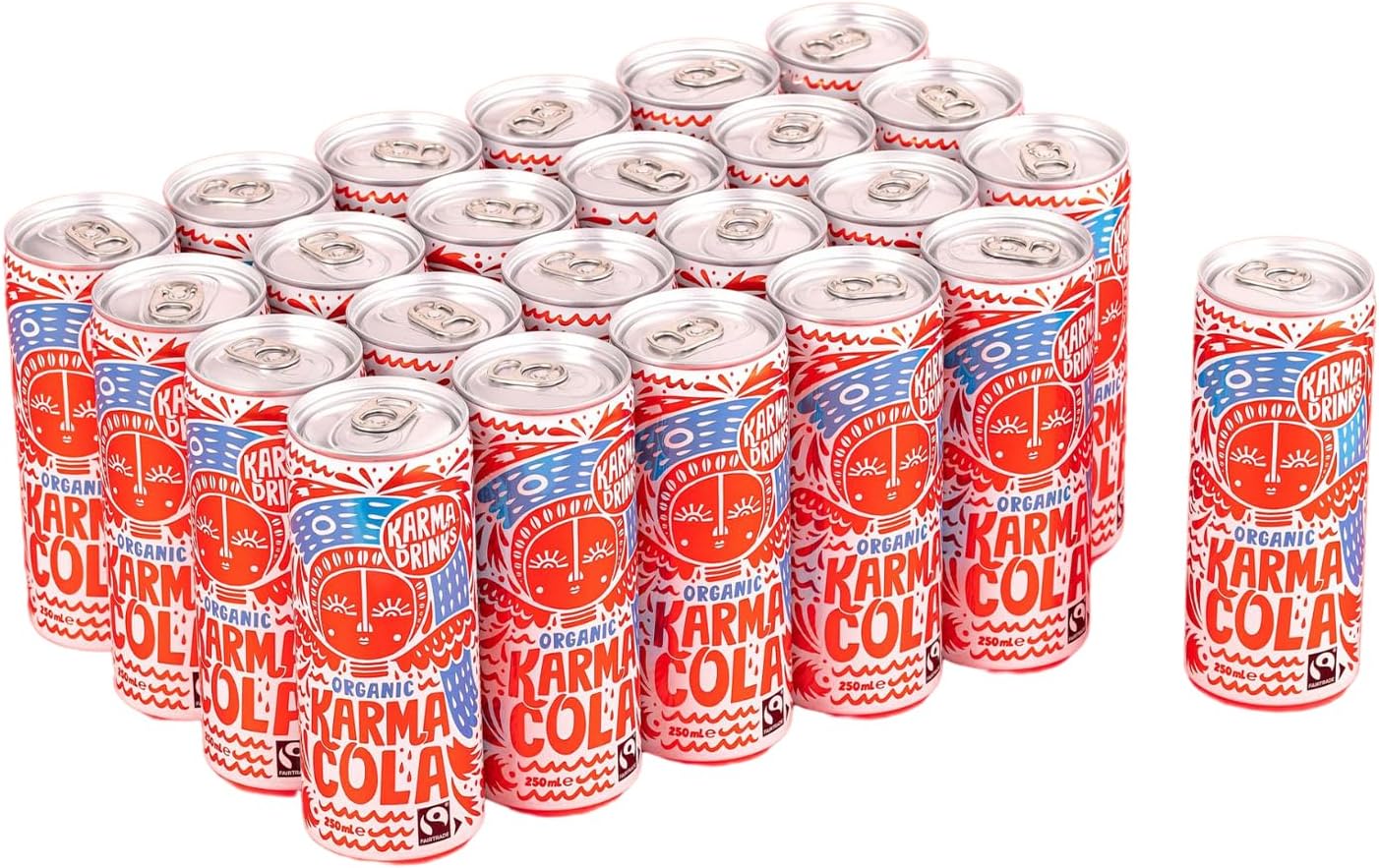 Karma Drinks Karma Cola (250ml x 24 Cans Soft Drink) - Organic, Gluten ...