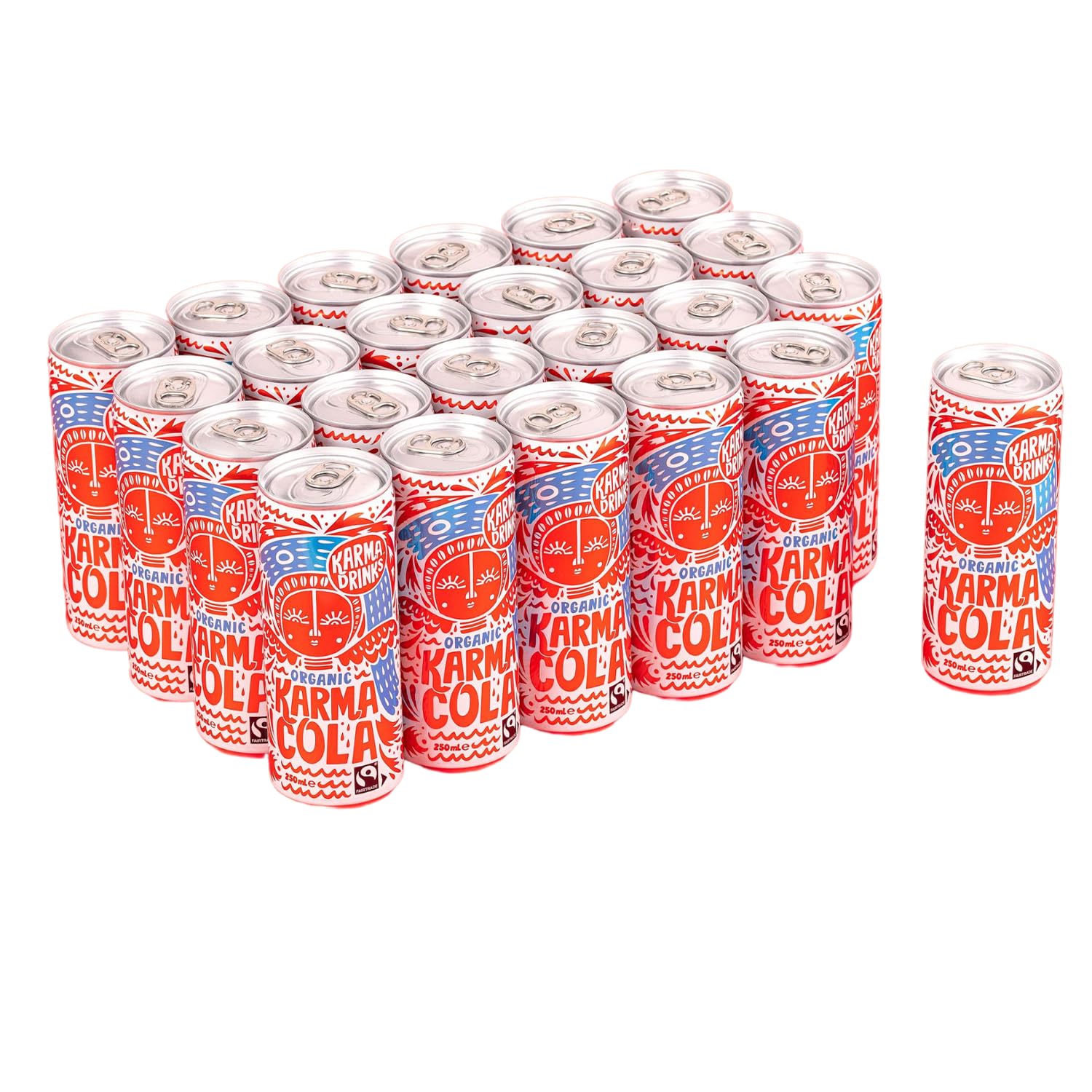 Karma Drinks Karma Cola (250ml x 24 Cans Soft Drink) - Organic, Gluten ...