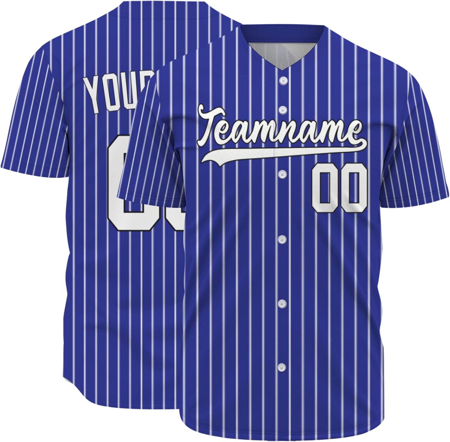 Amazon.com: SYMUCHAT Custom Striped Baseball Jersey Men Women Kids ...