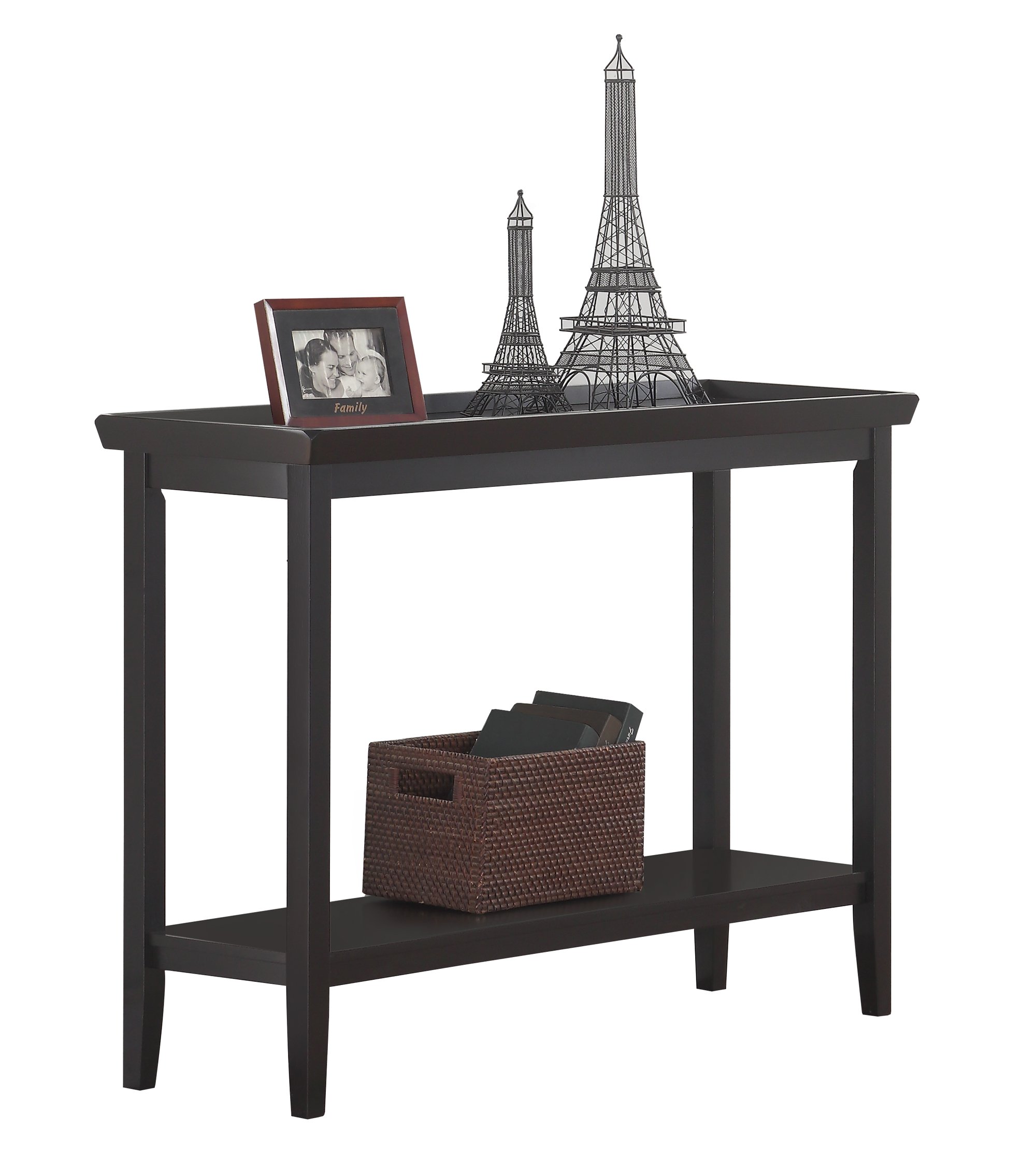 Convenience Concepts Ledgewood Console Shelf Table, Black
