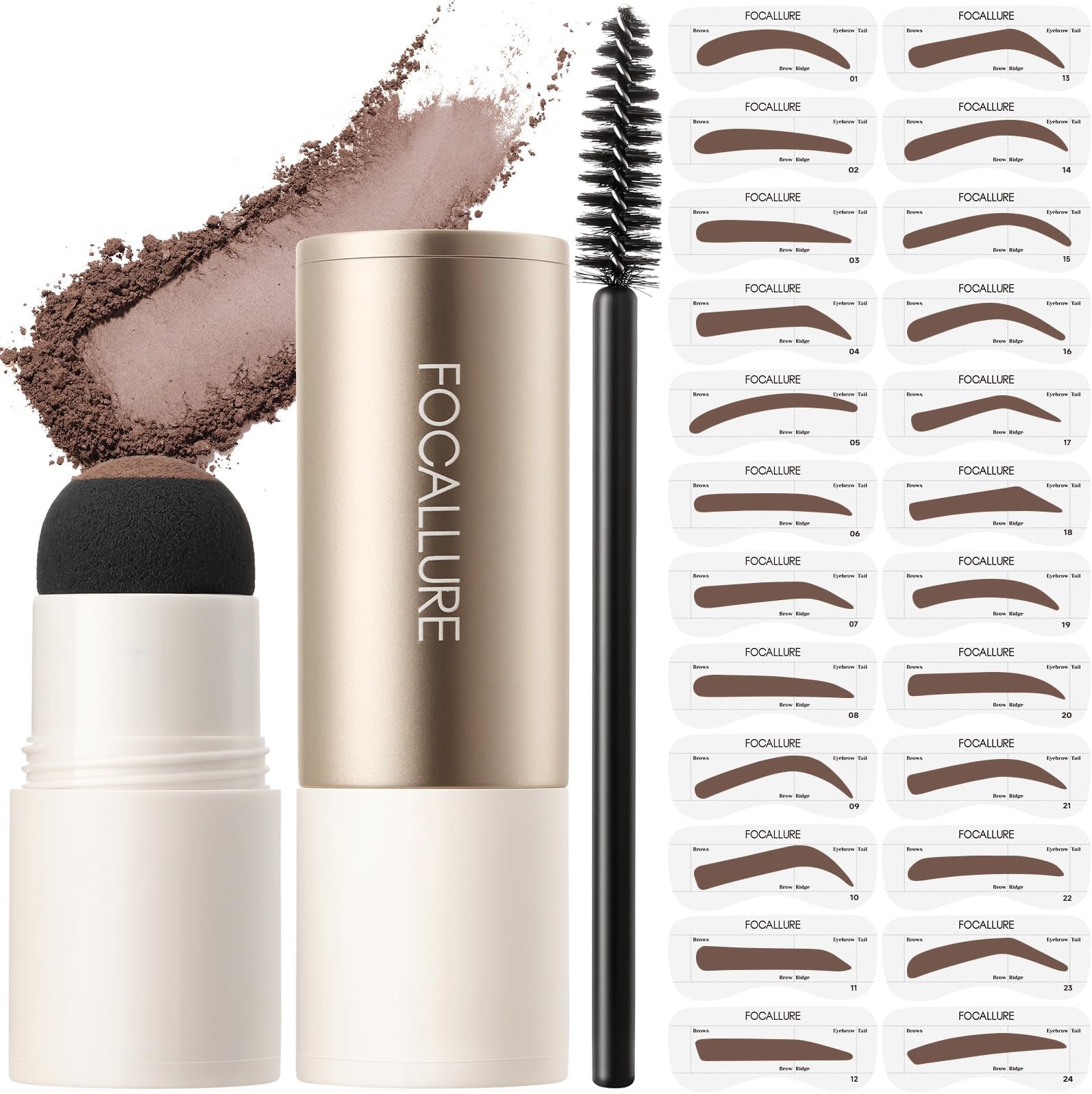 Amazon.com : Eyebrow Stamp Stencil Kit Perfect Brow Stamp Shaping Kit ...