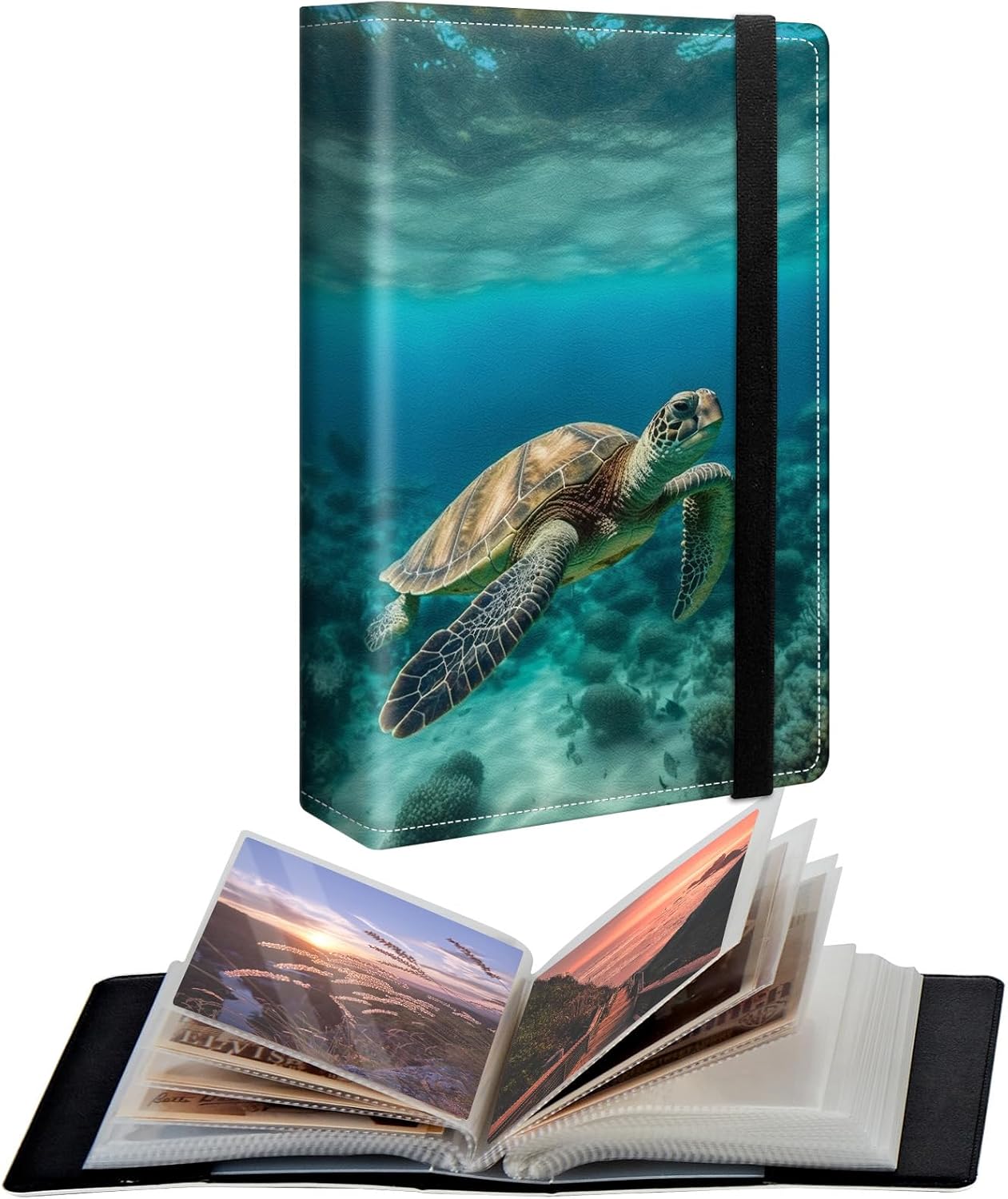 Amazon.com: CGFGHHUY Small Photo Album 4x6 inch PU Leather Cover Photo ...