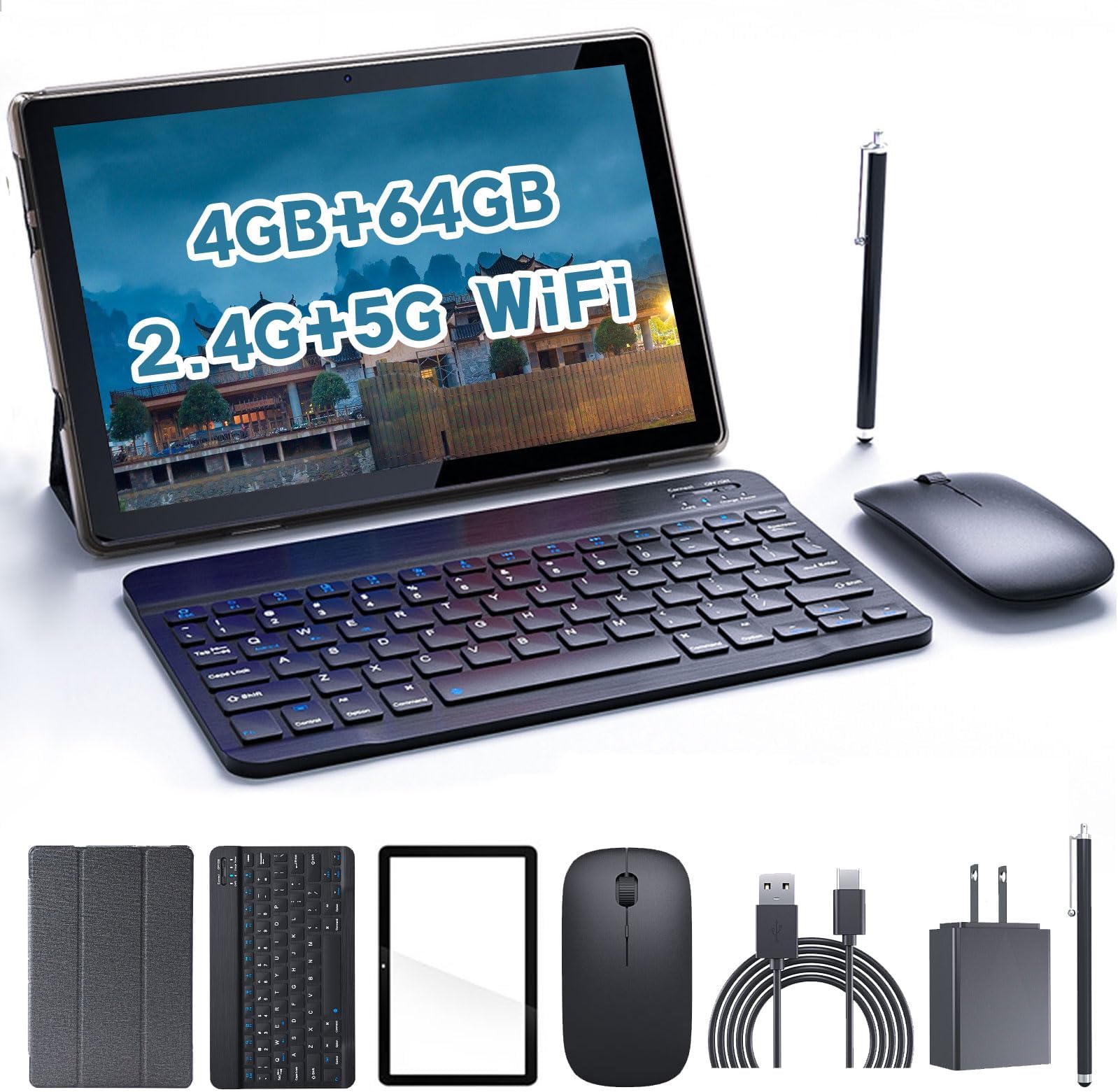 Amazon.com : Tablet 2 in 1 4GB+64GB Tablet 10 inch Android 11 Tablet ...