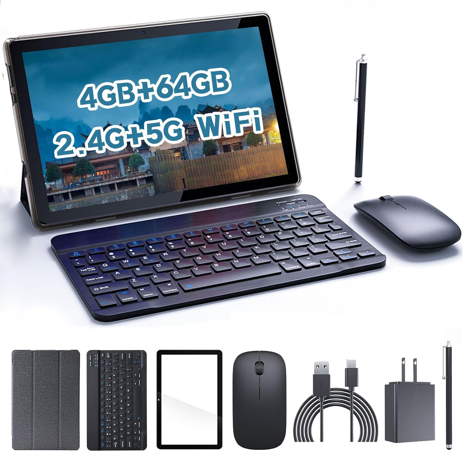 Amazon.com : Tablet 2 in 1 4GB+64GB Tablet 10 inch Android 11 Tablet ...