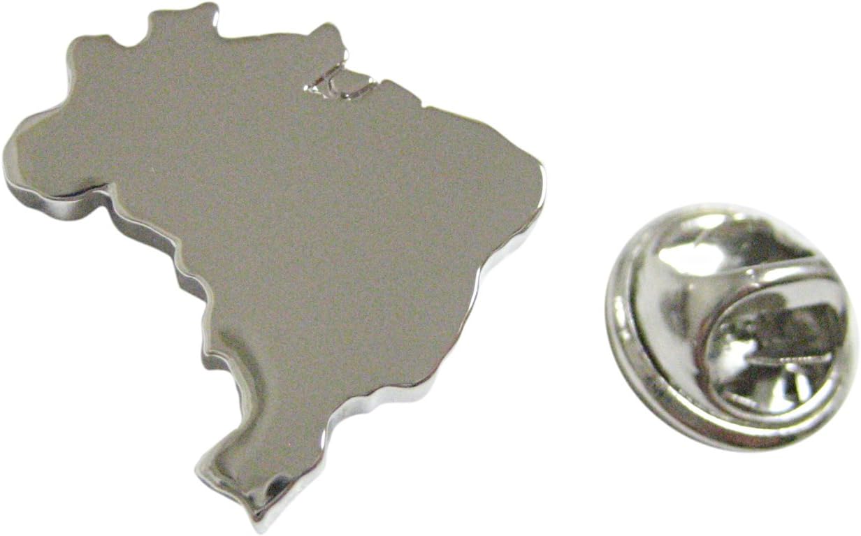 Amazon.com: Kiola Designs Brazil Map Shape Lapel Pin: Clothing, Shoes ...