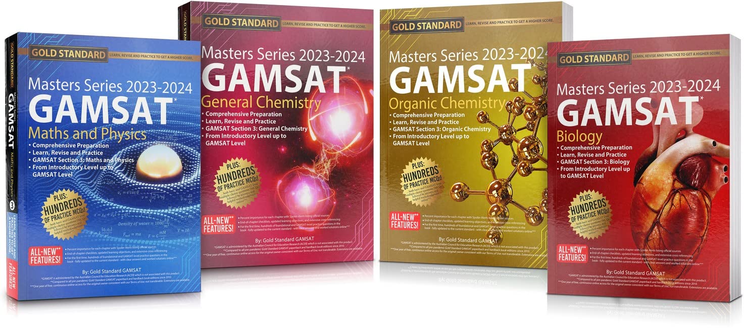 2023-2024 New Masters Series GAMSAT Textbook - 4 Science Books : The ...