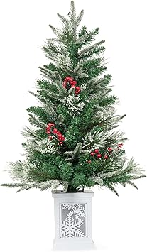 Amazon.com: Christmas Tree - 3Ft Imitation Fiber Optic Light Flocking ...
