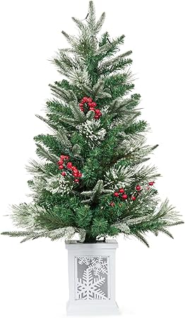 Amazon.com: Christmas Tree - 3Ft Imitation Fiber Optic Light Flocking ...