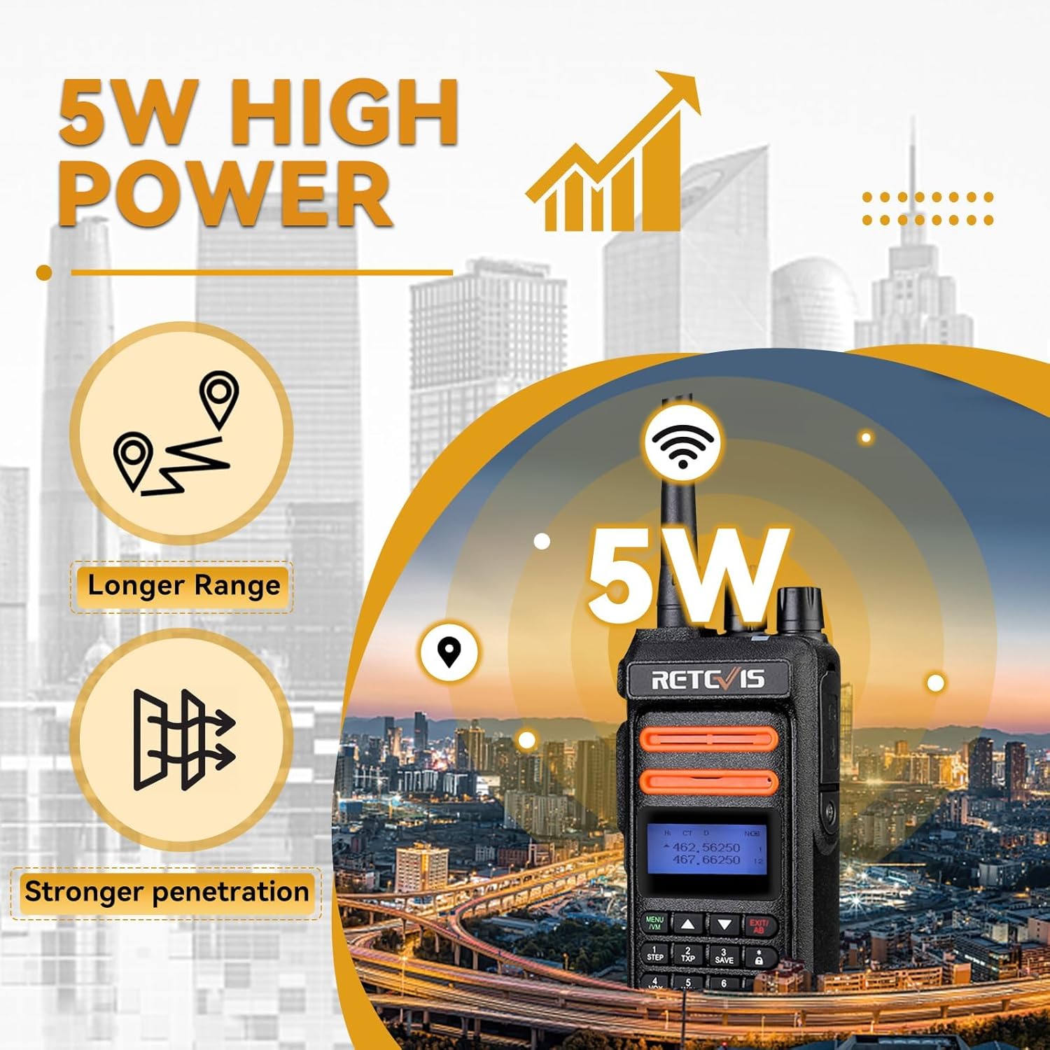 Retevis Walkie Talkies RT76P con micrófono de hombro, radios de 2 vías ...