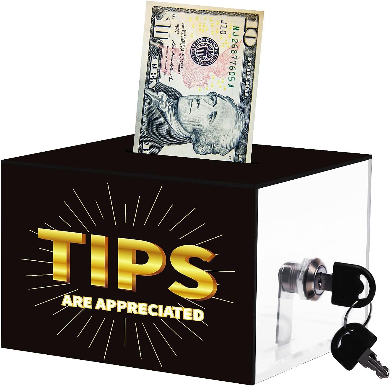 Amazon.com : Idealmuzik Acrylic Tip Collection Jar Donation Suggestion ...