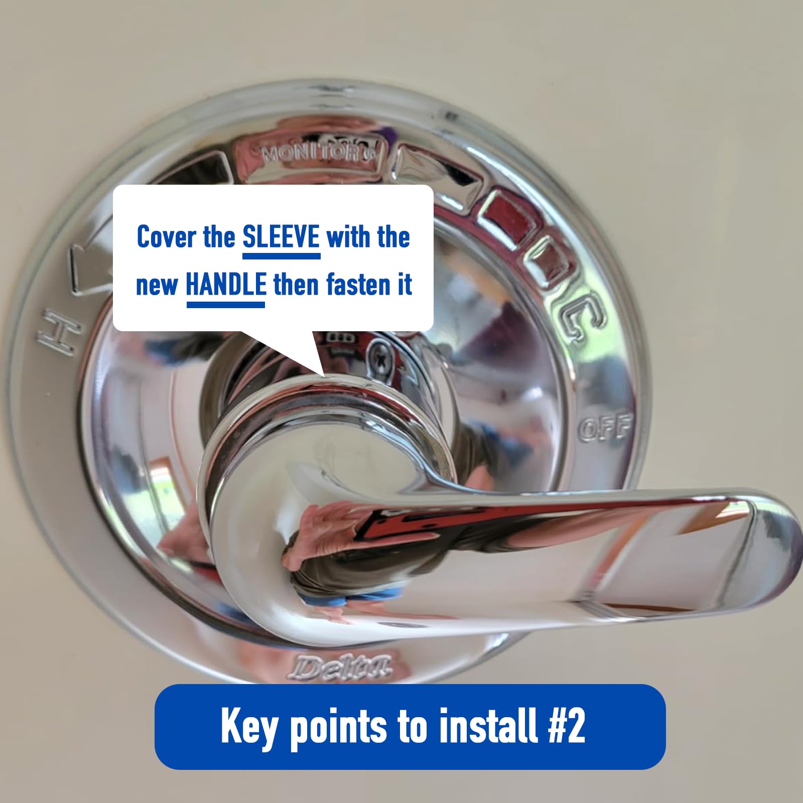 Shower Lever Handle H79 Faucet Handle Compatible With Delta Tub ...