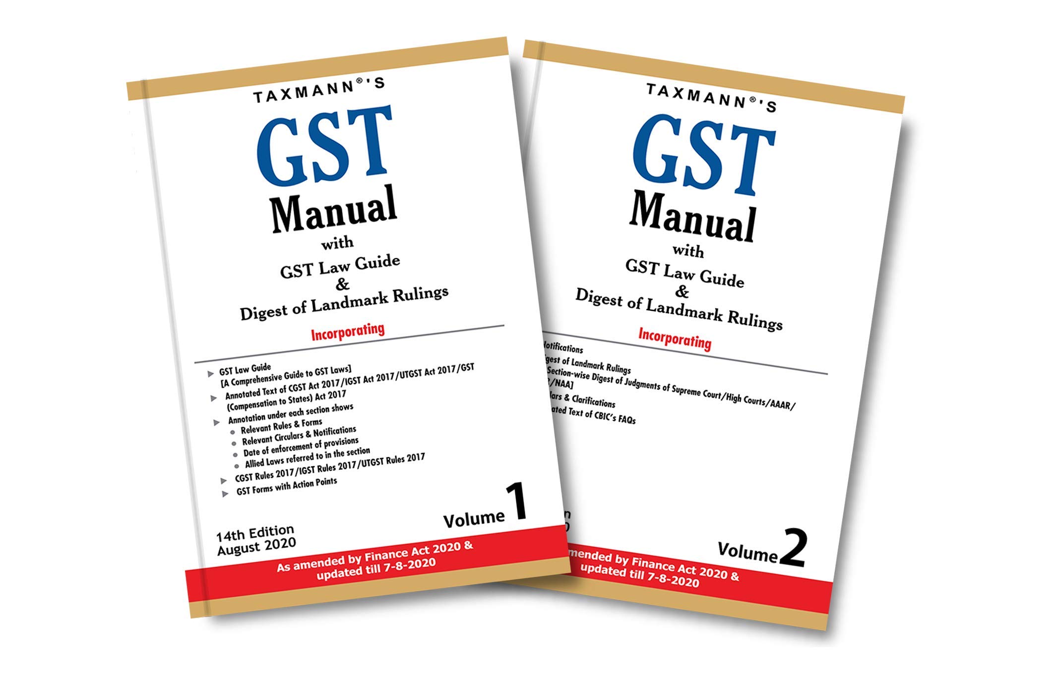 Buy Taxmann's Gst Manual With Gst Law Guide & Digest Of Landmark ...
