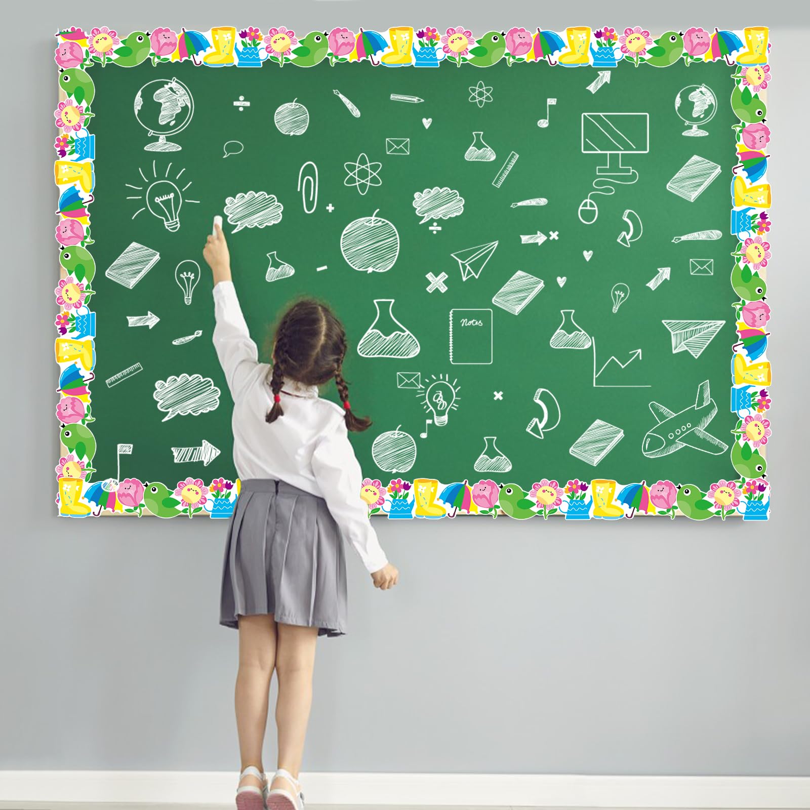Snapklik.com : 65.6 Feet Spring Flower Bulletin Board Border Springtime ...
