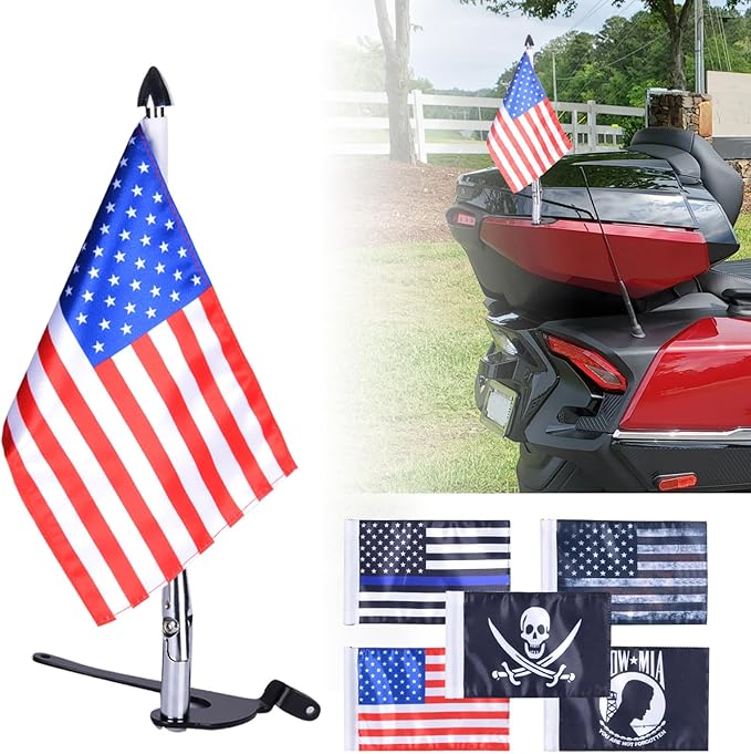 Amazon.com : Goldfire Spyder Flag Pole Mount Accessories,F3/RT Trunk Mounted Folding Flag Pole ...