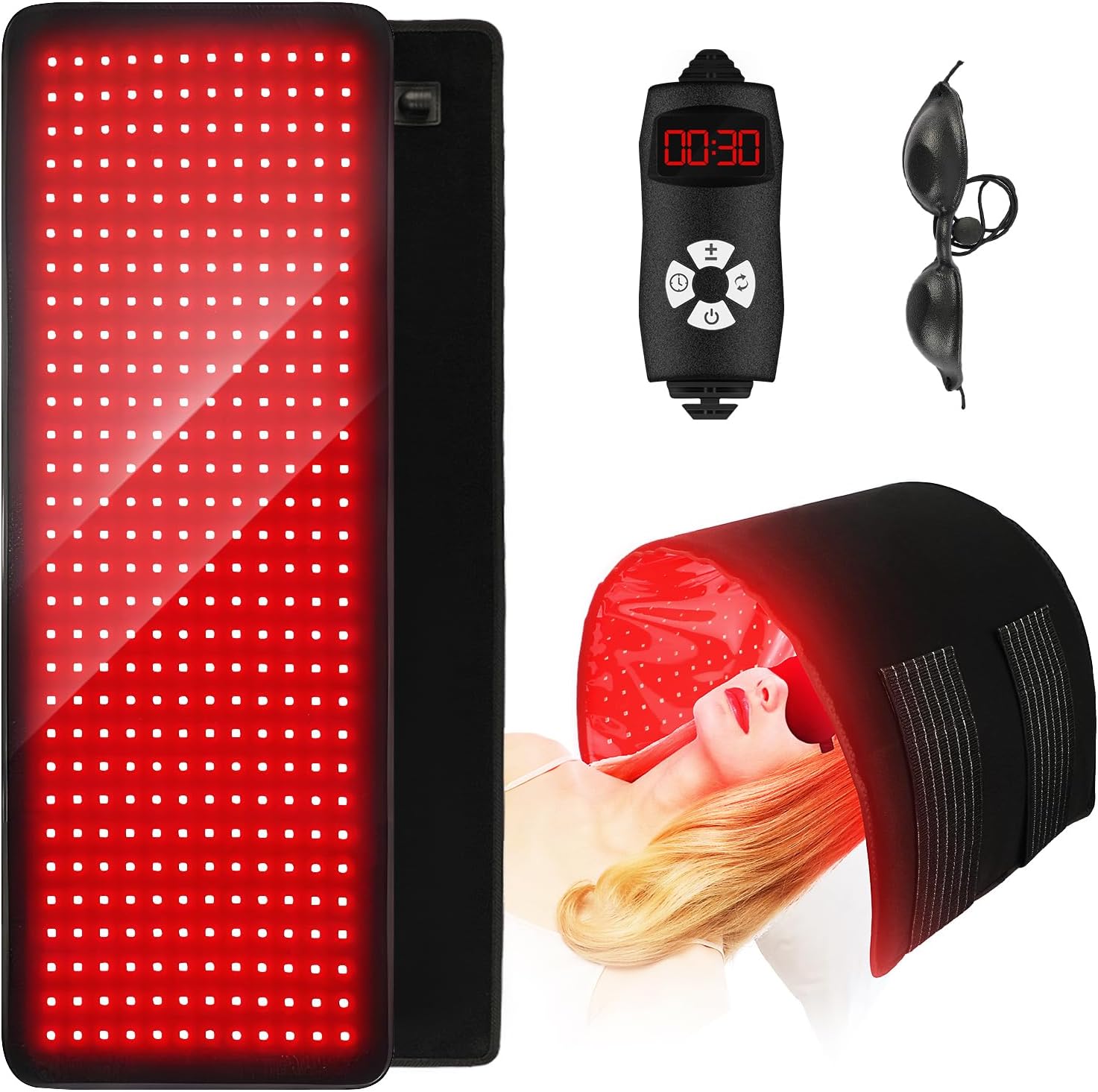 Amazon.com: 2-in-1 Red Light Therapy for Body and Face, 32" x 12" Oversize Infrared Red Light ...