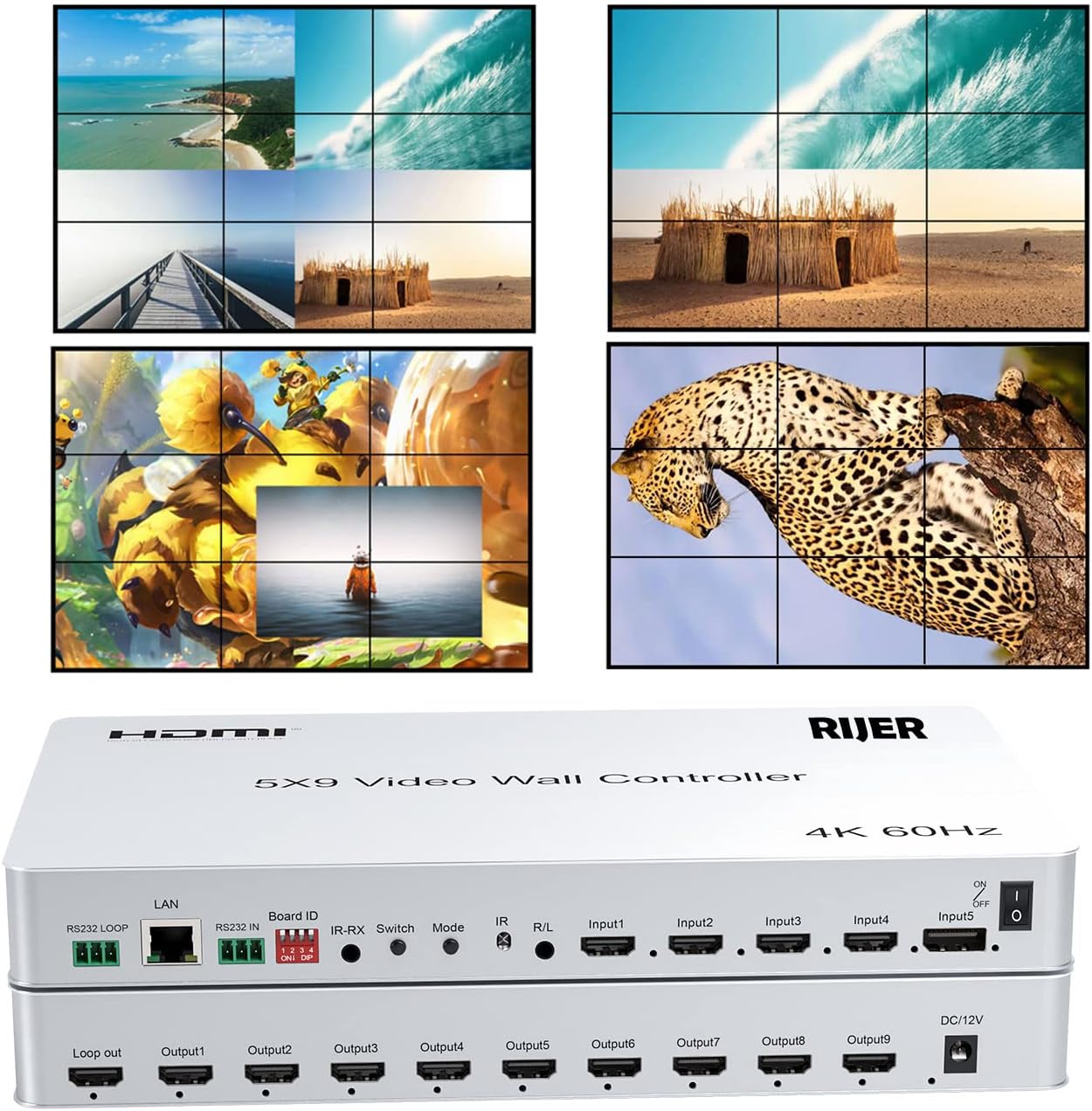 Amazon.com: 4K UHD Video Wall Controller 3x3 2x4 support 3840x2160@60Hz ...