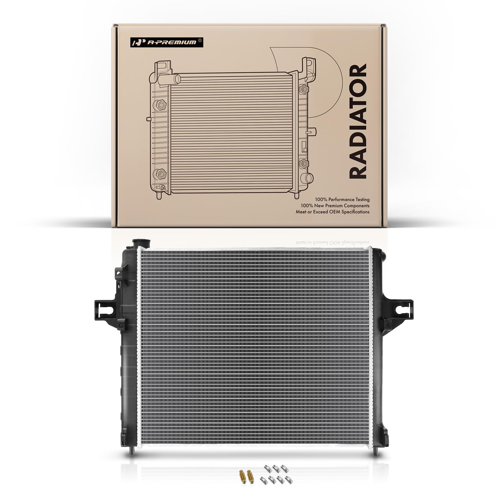 A-Premium Engine Coolant Radiator Assembly with Transmission Oil Cooler ...