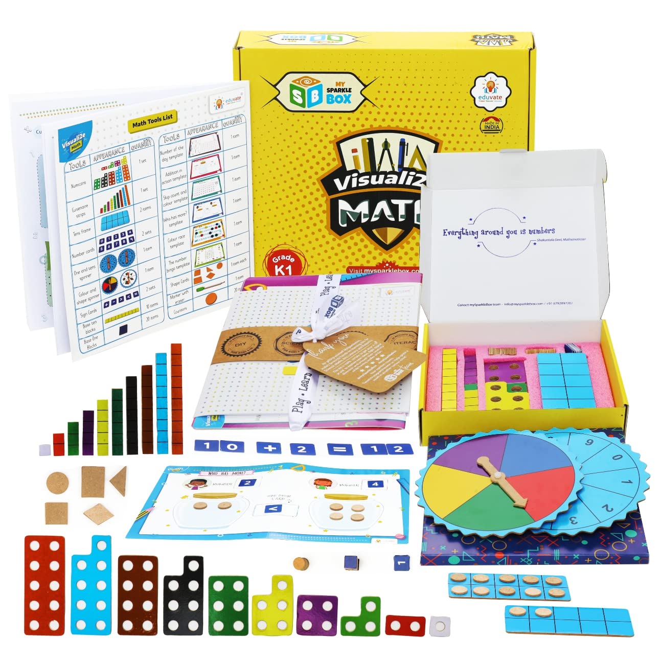 Buy Sparklebox Math Kit Grade K1 | Age 3-6 Years | 14 Activities to ...
