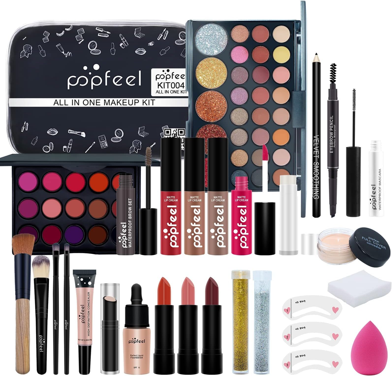 Amazon.com : Makeup Kit for Women 8 Pieces Makeup Sets, 4 Color ...